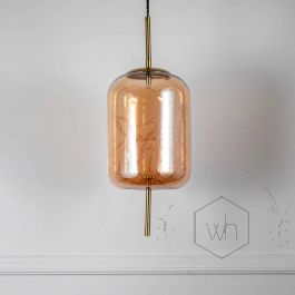 Amber Glass Hanging Lights | Cylinder Lights | Whispering Homes